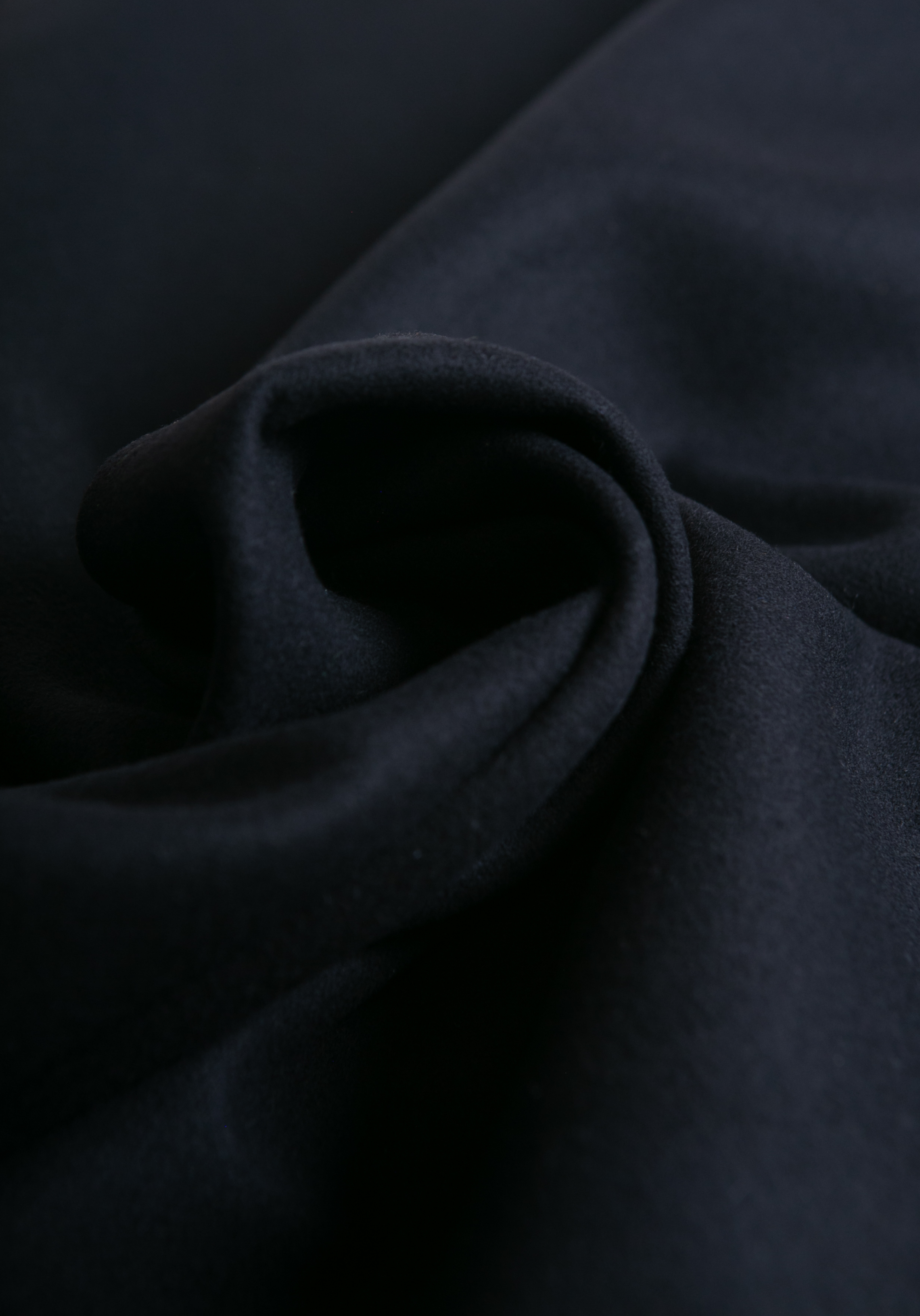 Wool Flannel Fabric – 100% Wool – Caviar – Maison Fauve UK